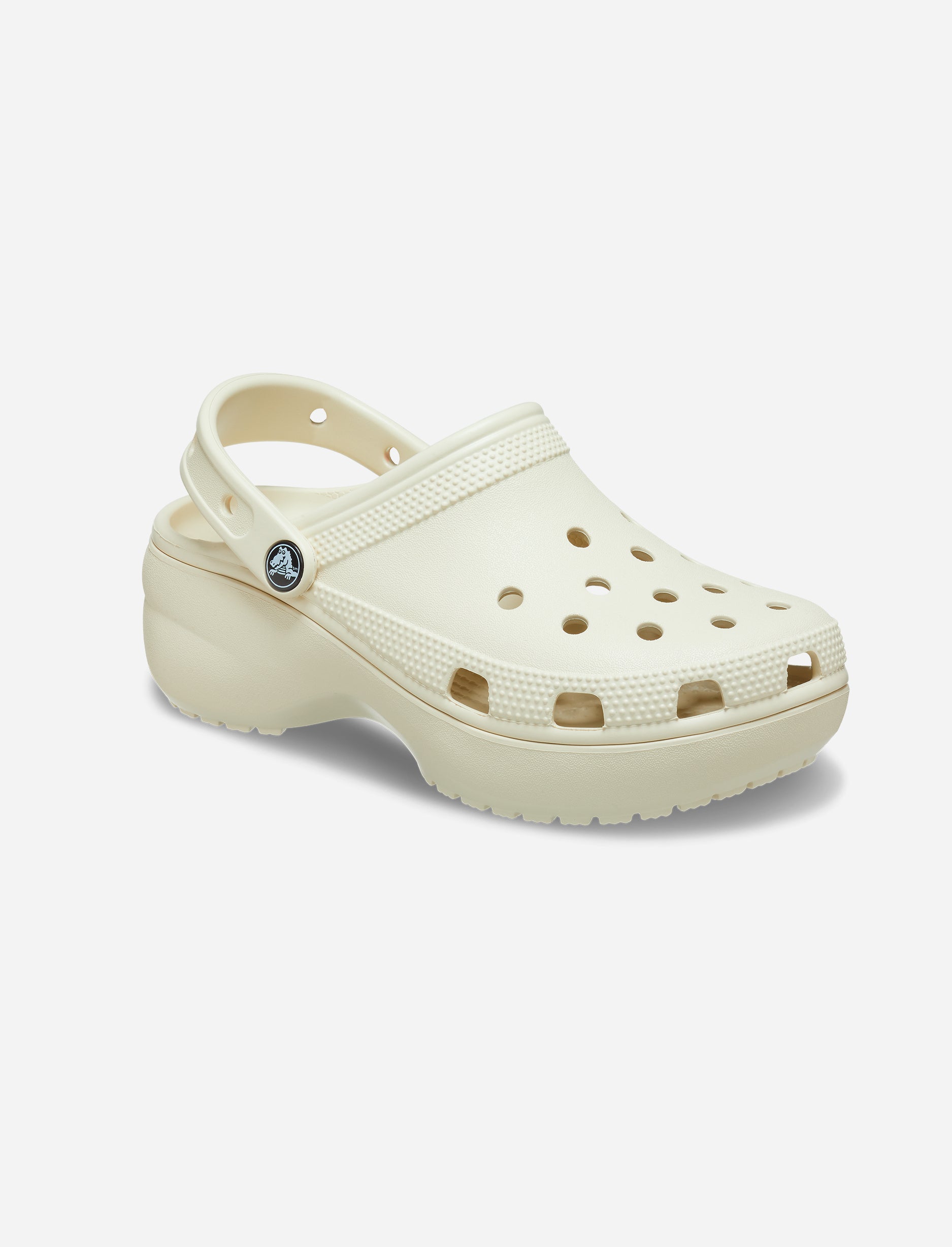 Crocs Classic Platform Clog - כפכפי פלטפורמה קרוקס לנשים בצבע קרם ...