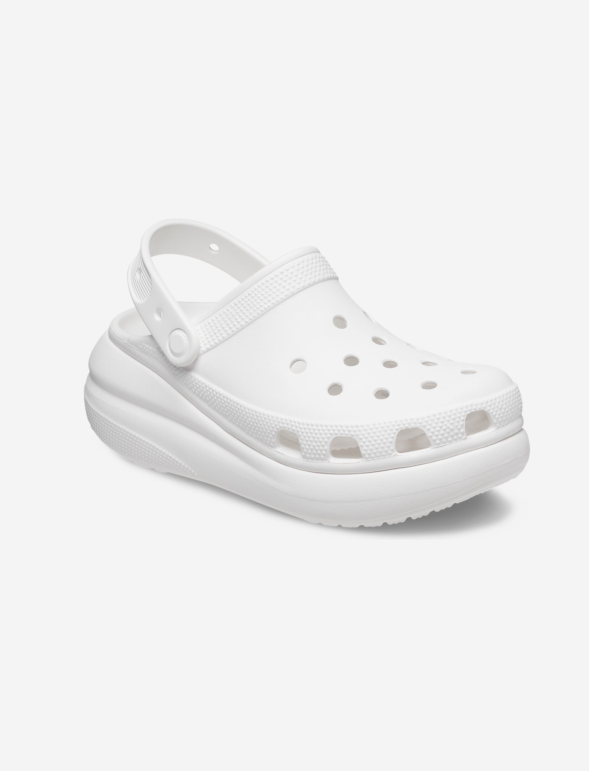 Crocs Classic Crush Clog - כפכפי פלטפורמה קרוקס קראש לנשים בצבע לבן ...
