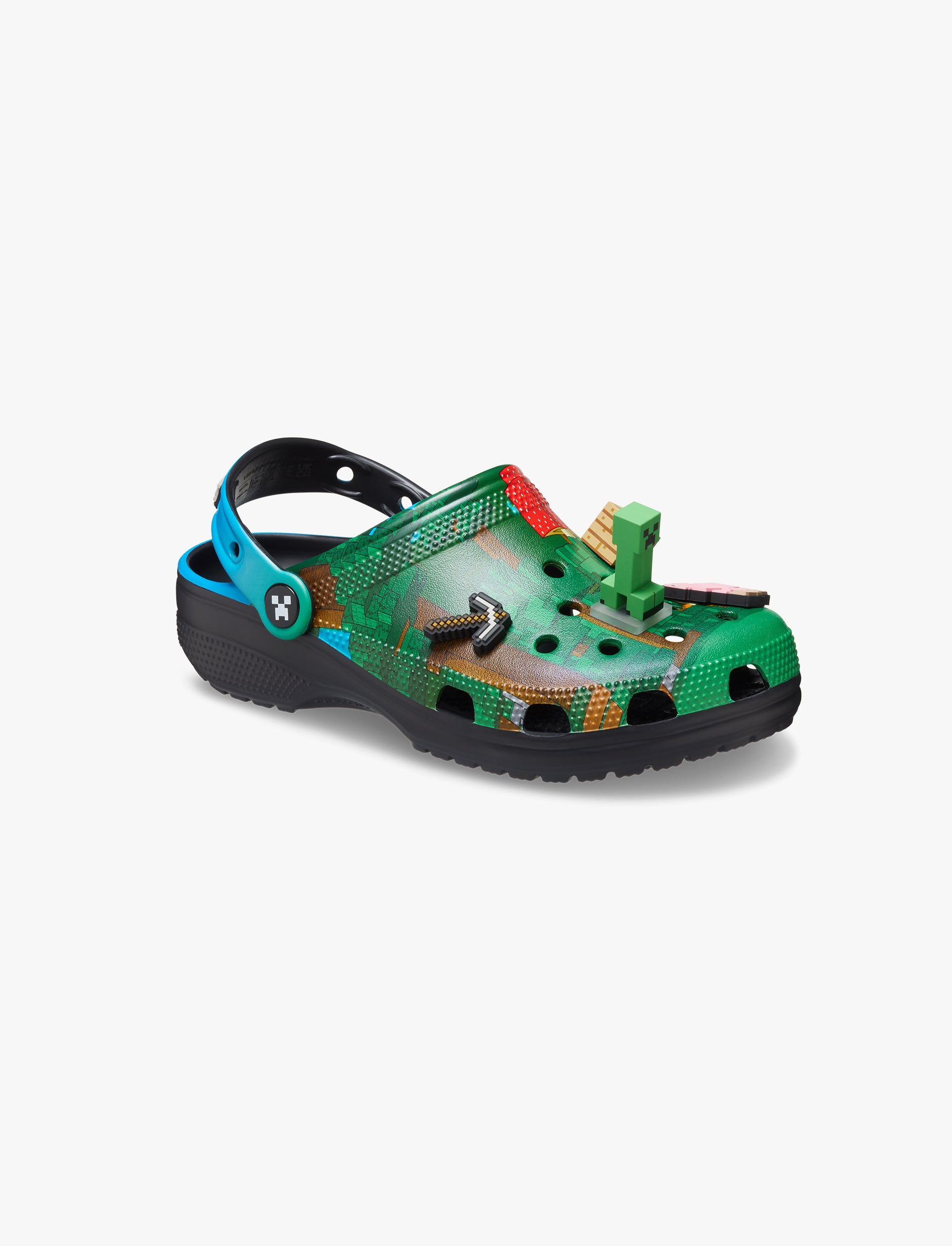 Crocs Minecraft Classic Clog -כפכפי קרוקס קלוג מיינקרפט בצבע ירוק/שחור ...