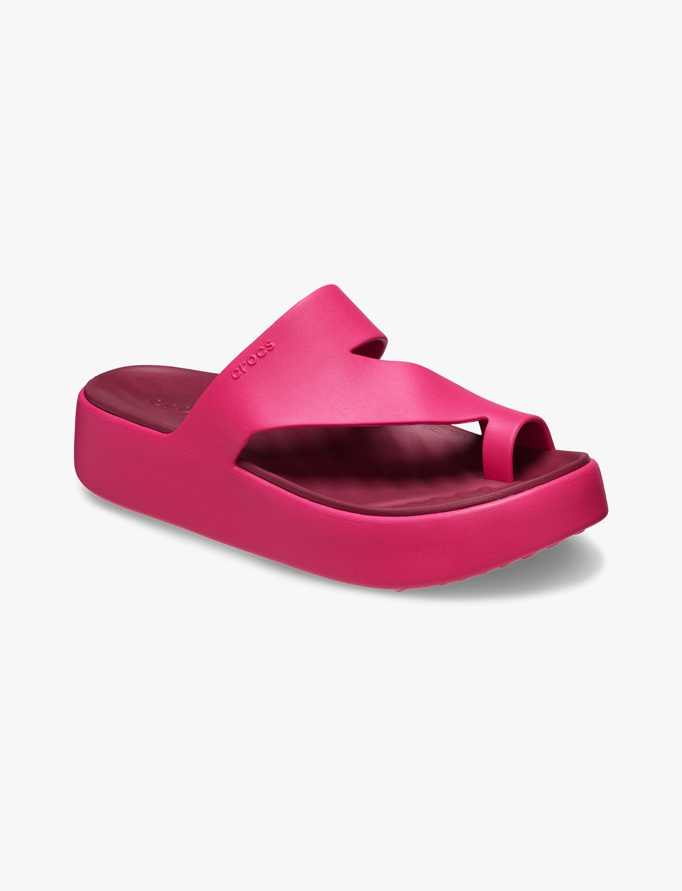 Crocs Getaway Platform Toe Loop - כפכפי אצבע פלטפורמה קרוקס לנשים בצבע ...