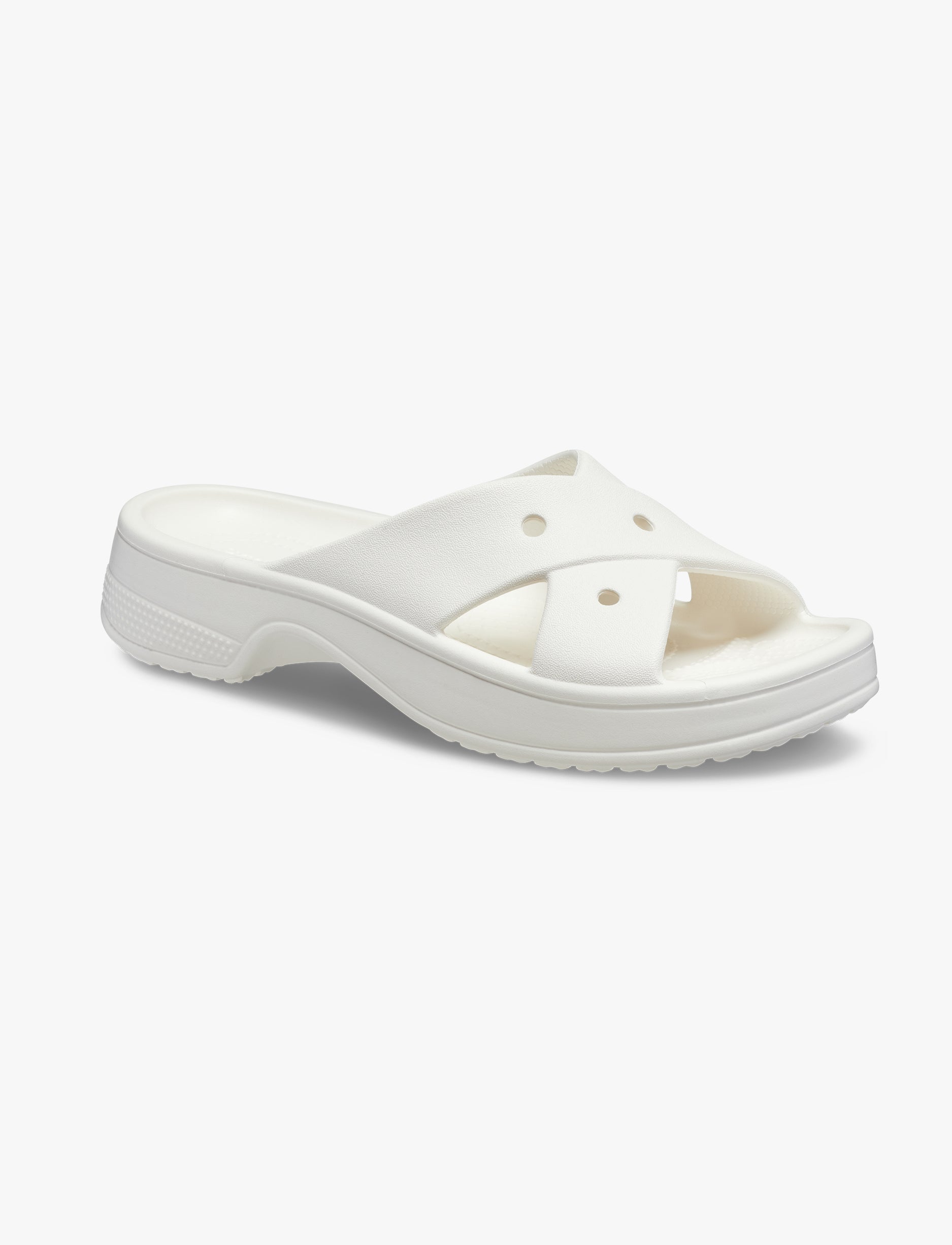 Crocs Classic Women's Cross Strap - כפכפי קרוקס לנשים בצבע לבן גיר ...