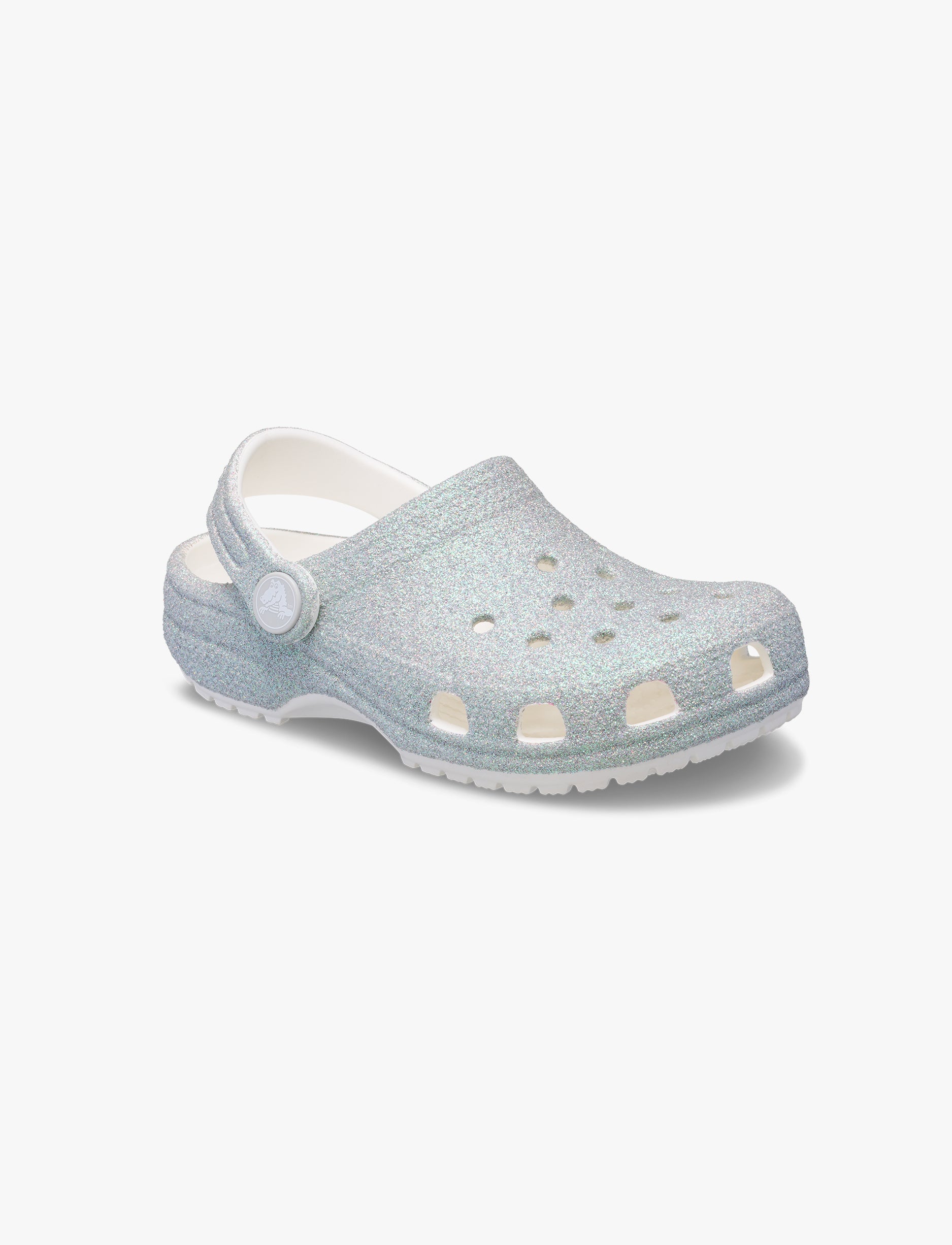 Crocs Classic Iridescent Glitter Clog K - כפכפי קרוקס קלוג גליטר לבנות ...